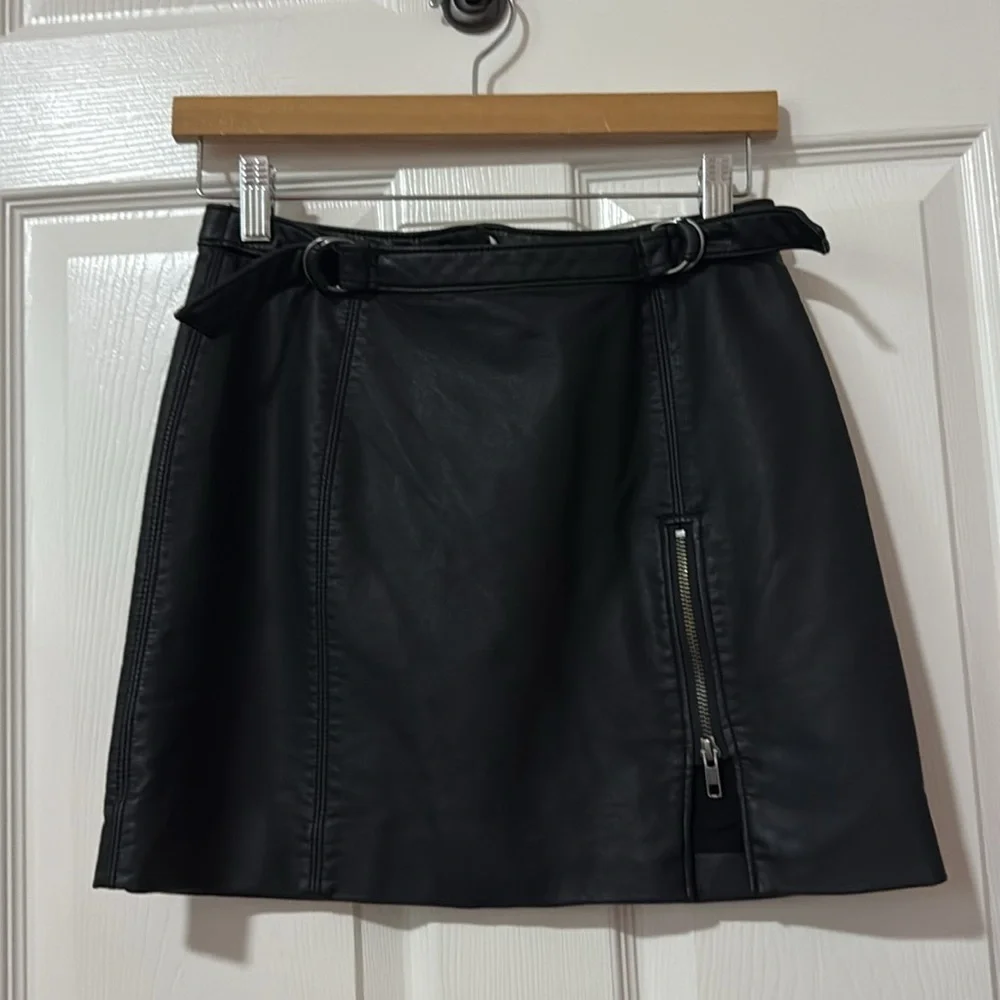 Free People | Skirts | Free People Black Asymmetrical Pencil Mini Skirt ...